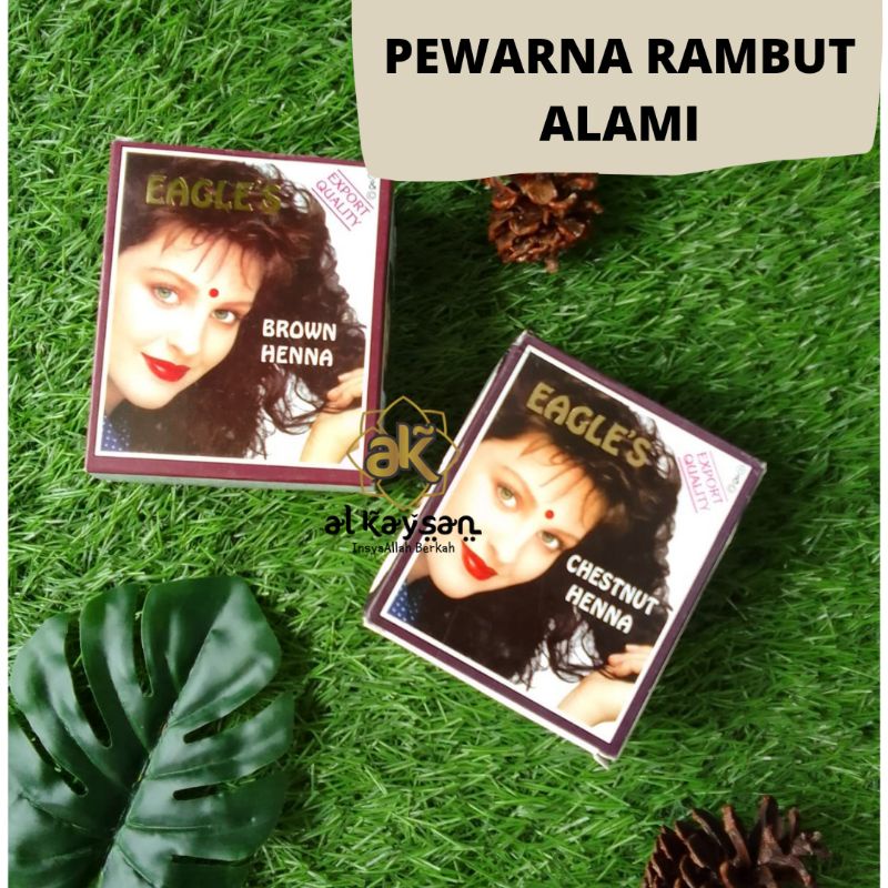 Jual PEWARNA RAMBUT ALAMI EAGLE WARNA CHESNUT/ BROWN HENNA HALAL ...