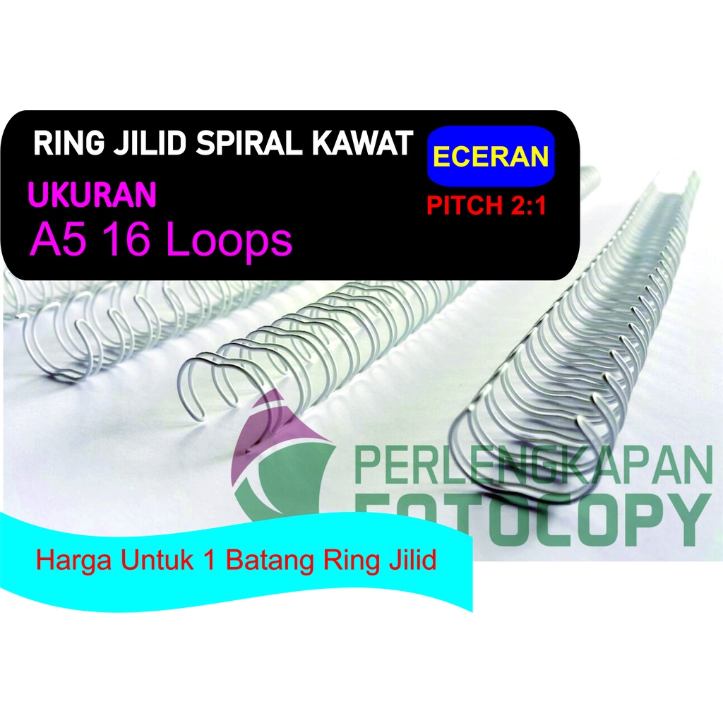 Jual Spiral Kawat A5 Pitch 2 : 1 / Lobang Besar ECERAN 16 Lubang ...