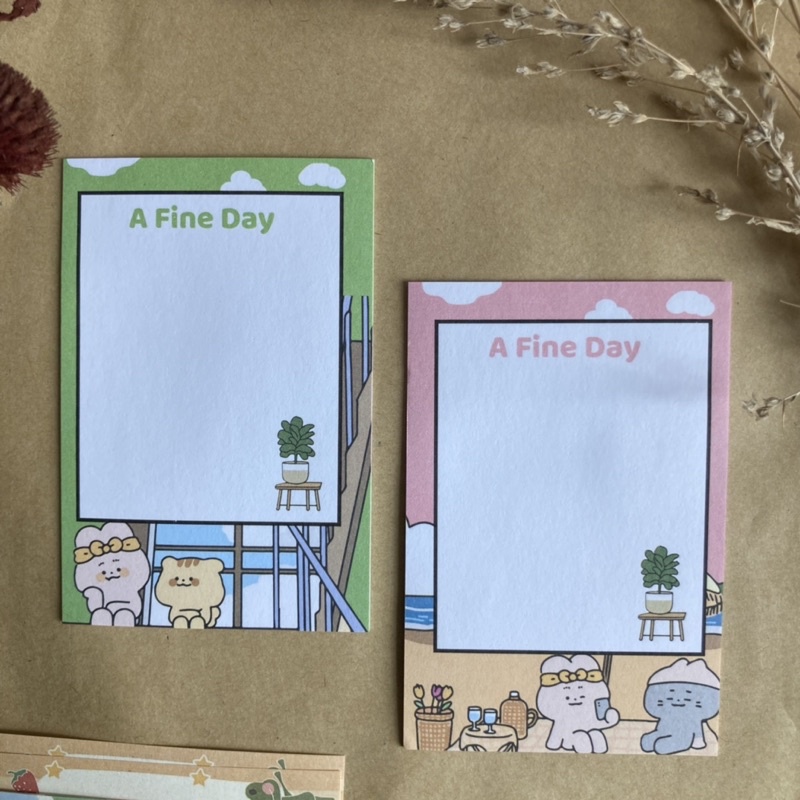 Jual sticky notes motif fine day lucu untuk bullet journal gambar ...