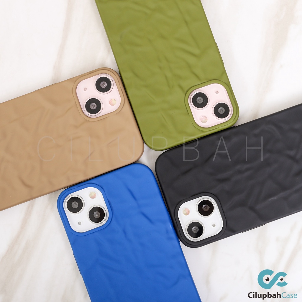 Jual Wrinkle Textured Soft Case for iPhone 7 8 SE 7+ 8+ X XR XS 11 12 ...