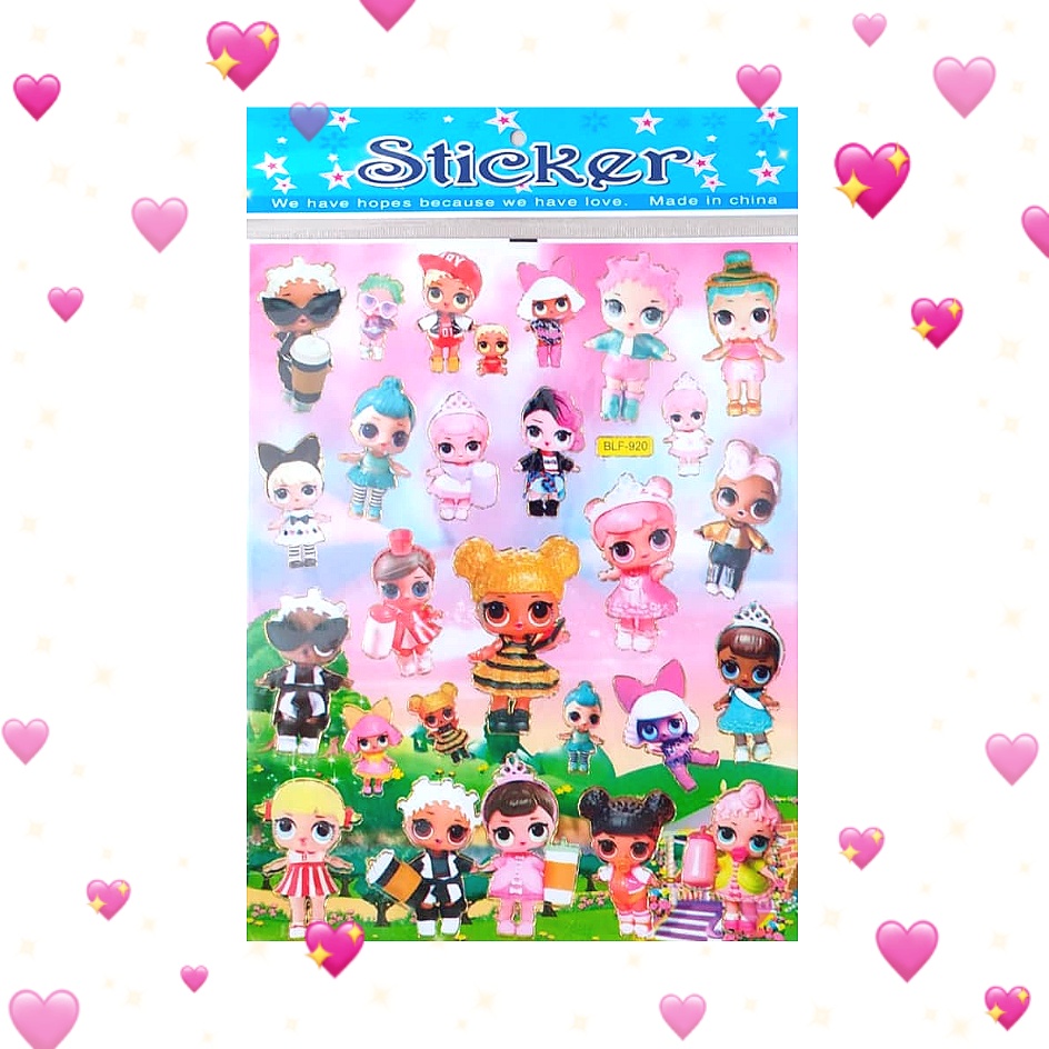 Jual Stiker Laser Gambar Tempel Laser Sticker Anak Karakter Kartun LOL ...