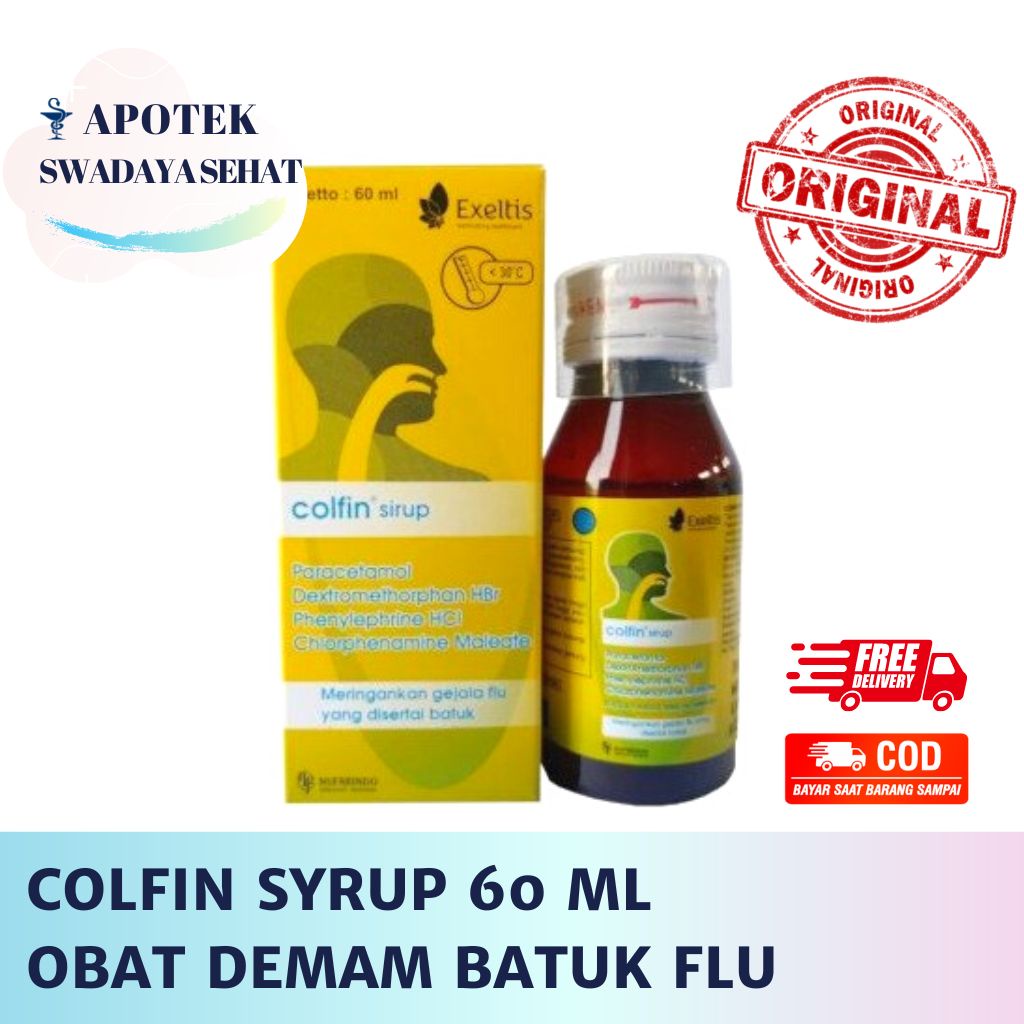 Jual COLFIN SYRUP 60 ML - Obat Demam Batuk Pilek Flu Hidung Tersumbat ...