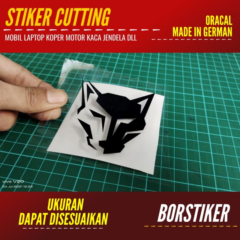 Jual STIKER WOLF | STICKER CUTTING BAHAN ORACAL CUSTOM LOGO | Shopee ...
