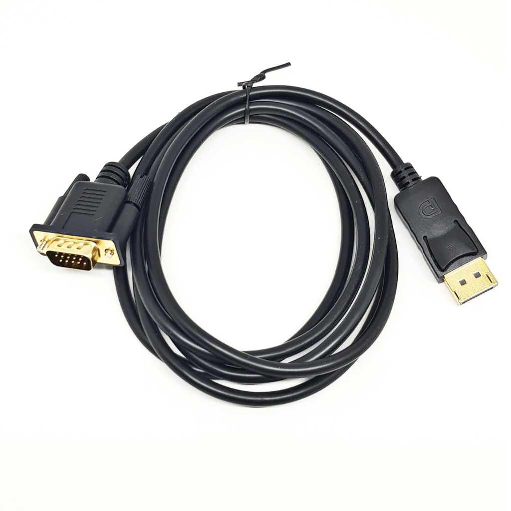 Jual SKU-1055 KABEL DISPLAY PORT TO VGA 1.8M DP MALE TO VGA MALE DP TO VGA Dari Komputer Cpu Pc ...