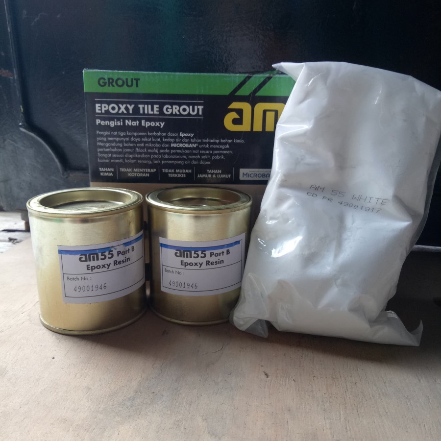 Jual Semen Nat Epoxy AM 55 White / Semen Nat Keramik Epoxy Tile Grout ...