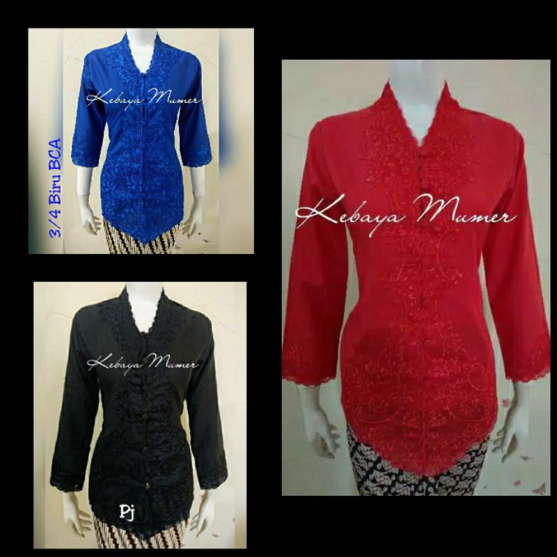 Jual Kebaya Encim Merah. Kebaya Encim Hitam. Kebaya Bordir. Kebaya ...