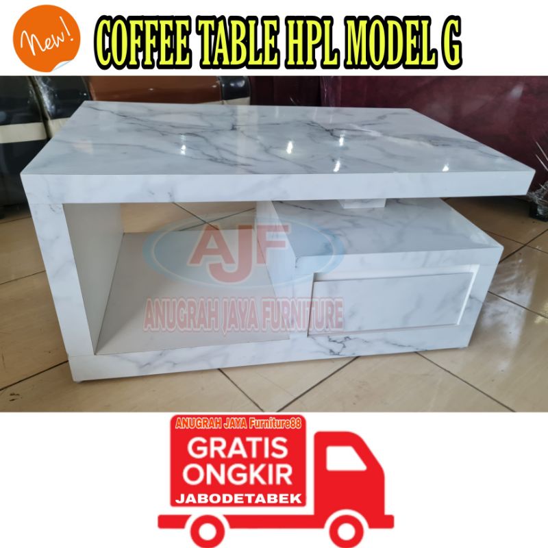 Jual Meja Tamu HPL 1 Laci Model G / Coffee Table / Meja sofa | Shopee ...