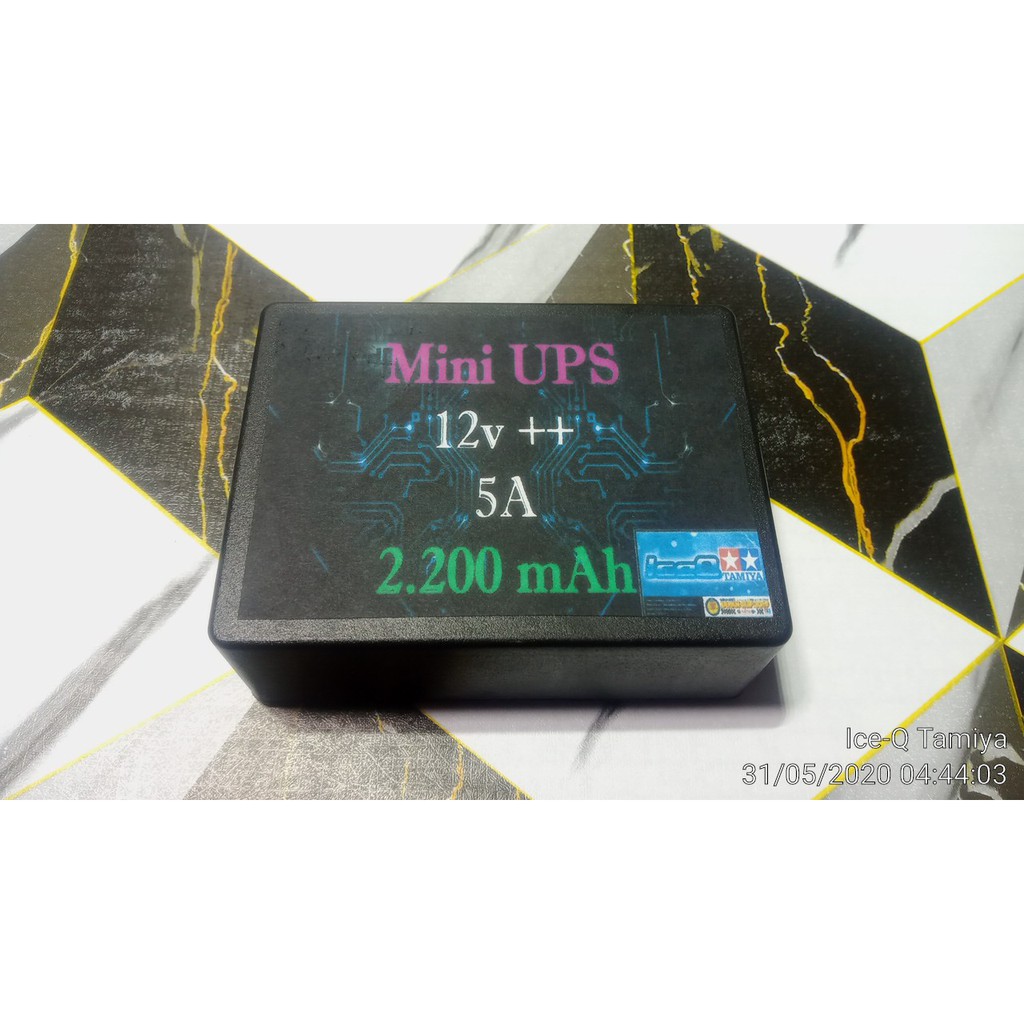 Jual Mini UPS 12v 5A 2.200mAh Dual Output (bisa untuk menyalakan 2 Wi ...