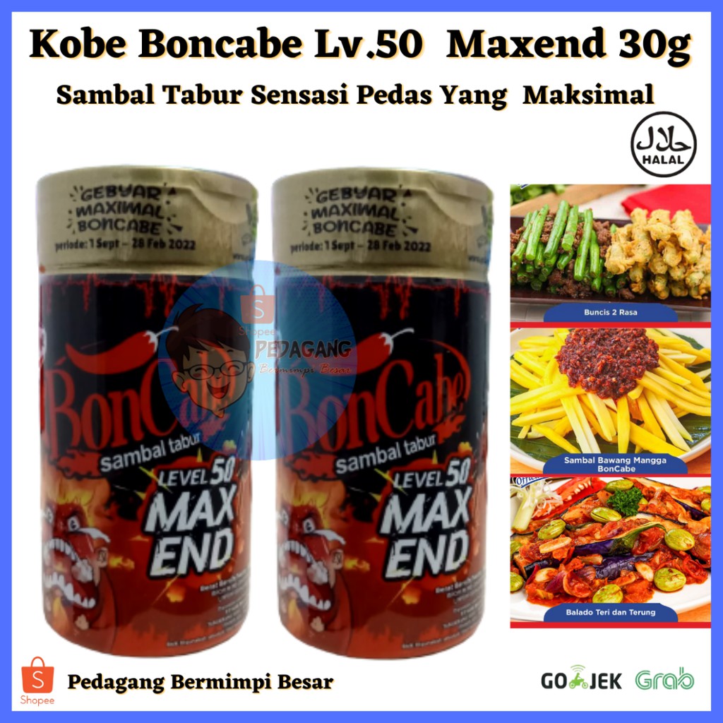 Jual Kobe Boncabe Lv. 50 Maxend 30g Botol/ Boncabe Level 50/ Sambal ...