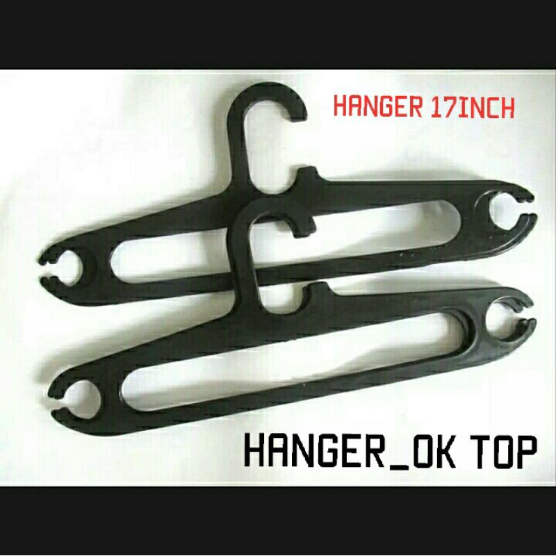 Jual hanger gantungan baju 17inch warna hitam( 1Lusin) | Shopee Indonesia