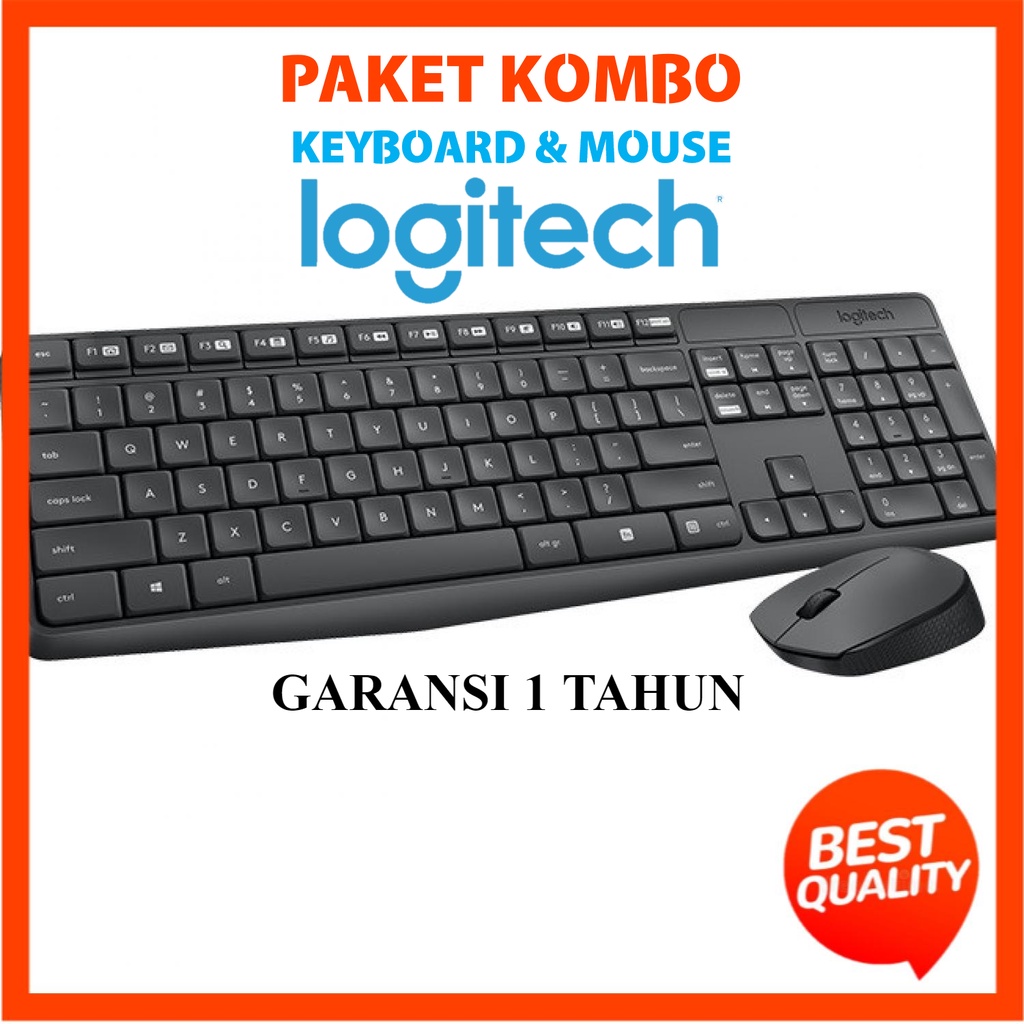 Jual Paket Set Keyboard Wireless with Mouse - Logitech MK235 | Shopee ...
