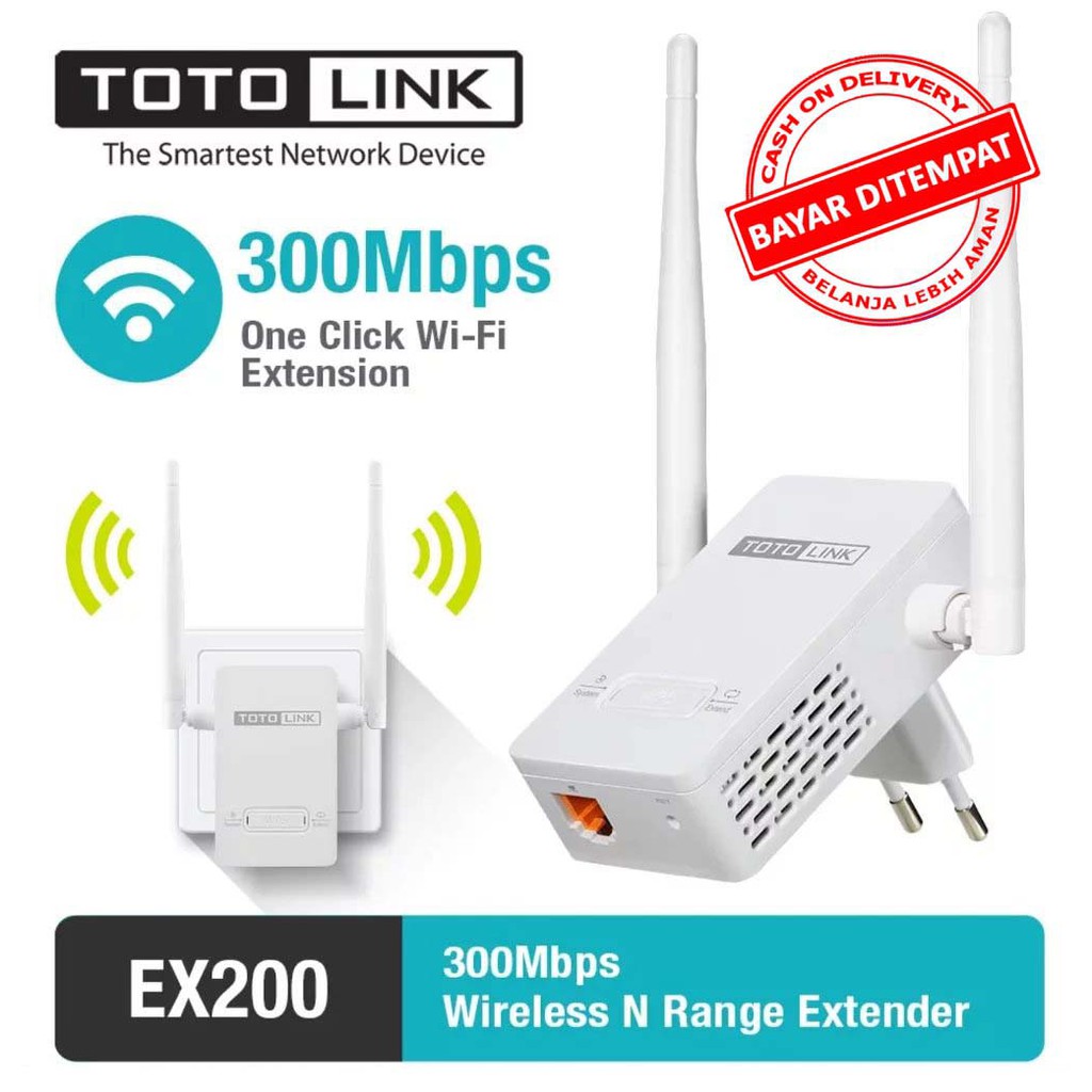 Jual Totolink EX200 300Mbps Wireless N Range Extender | Shopee Indonesia