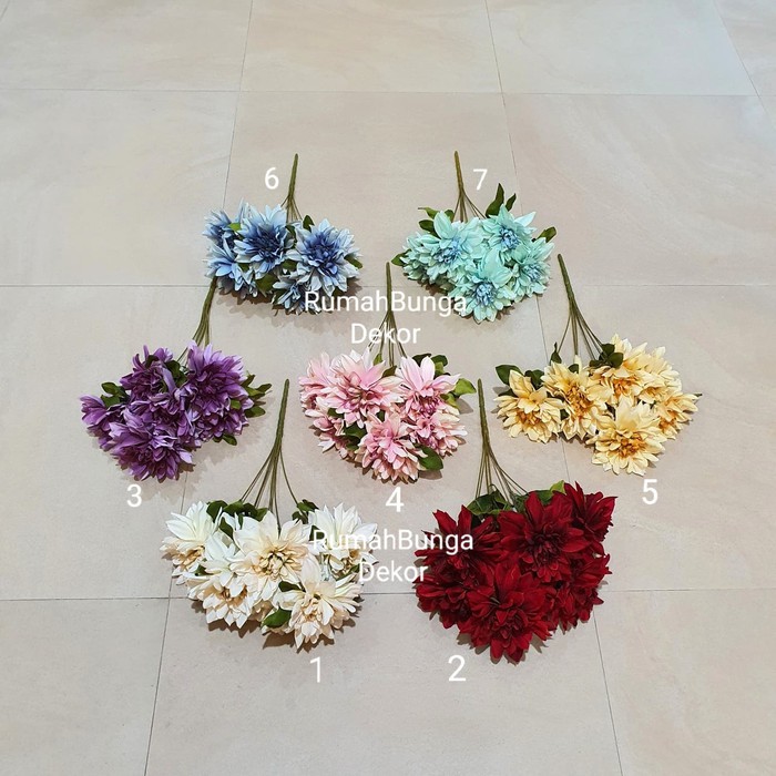 Jual Bunga Krisan Besar Artificial x7 ( Ada 7 Warna ) | Shopee Indonesia