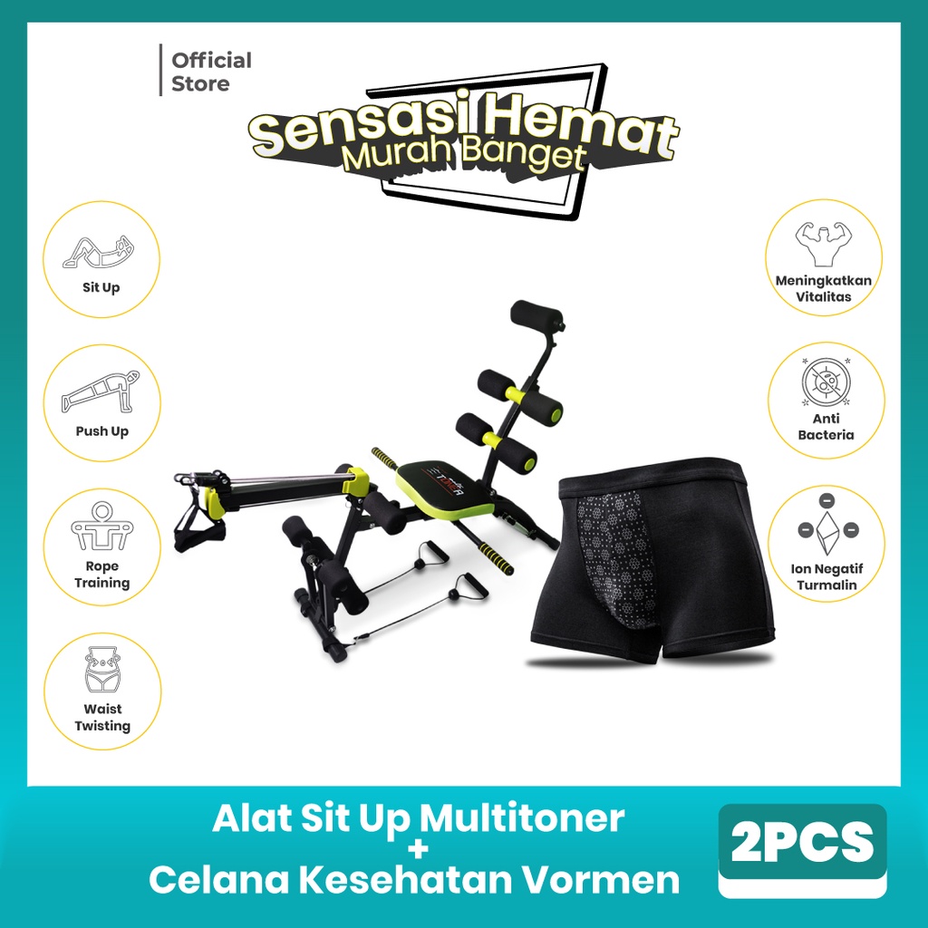 Jual BUNDLE 7 - Alat Fitness Multi Fungsi Jaco Multi Toner Alat Sit-Up ...