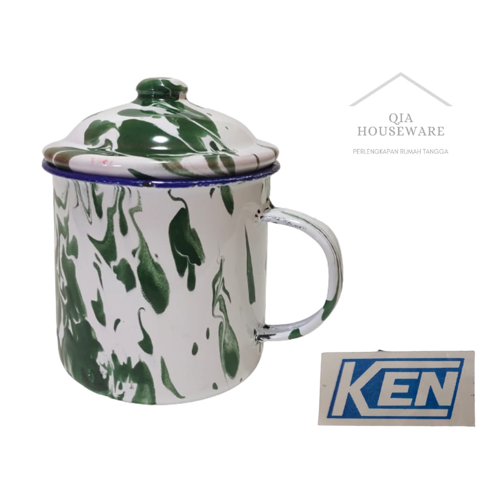 Jual Cangkir Mug Gelas Lurik Seng Kaleng Jadul Kuno Vintage Retro ...