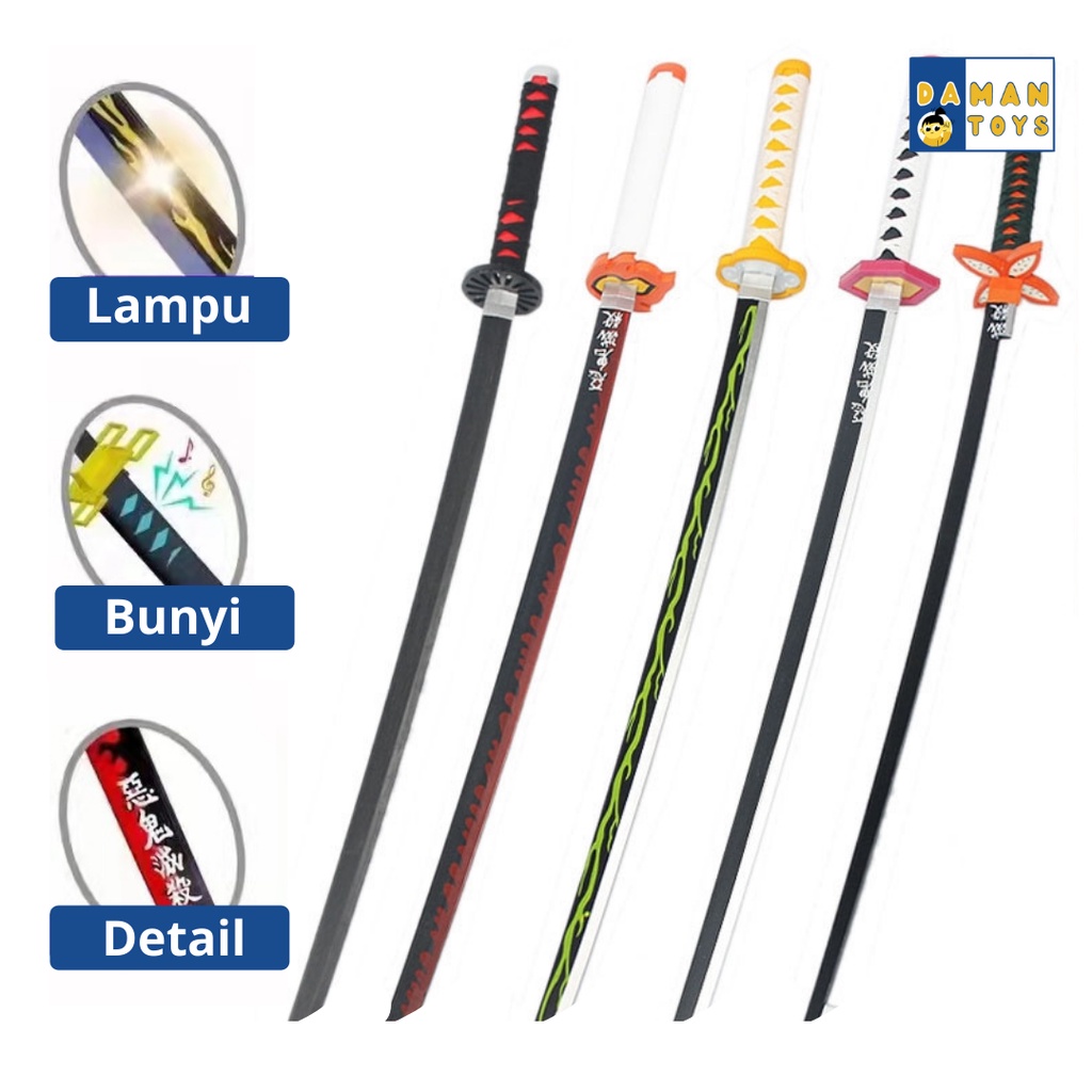 Jual ML49VM Mainan Pedang Nichirin Tanjiro Kimetsu No Yaiba Rengoku ...