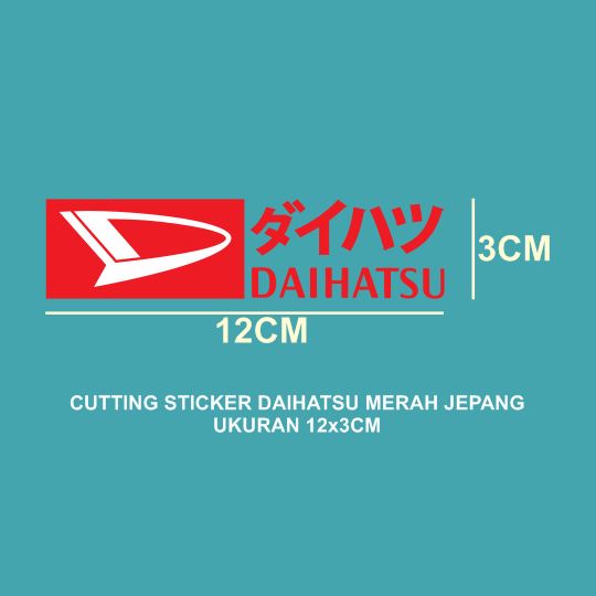 Jual Cutting Sticker Daihatsu Jepang 12x3cm Stiker Mobil | Shopee Indonesia