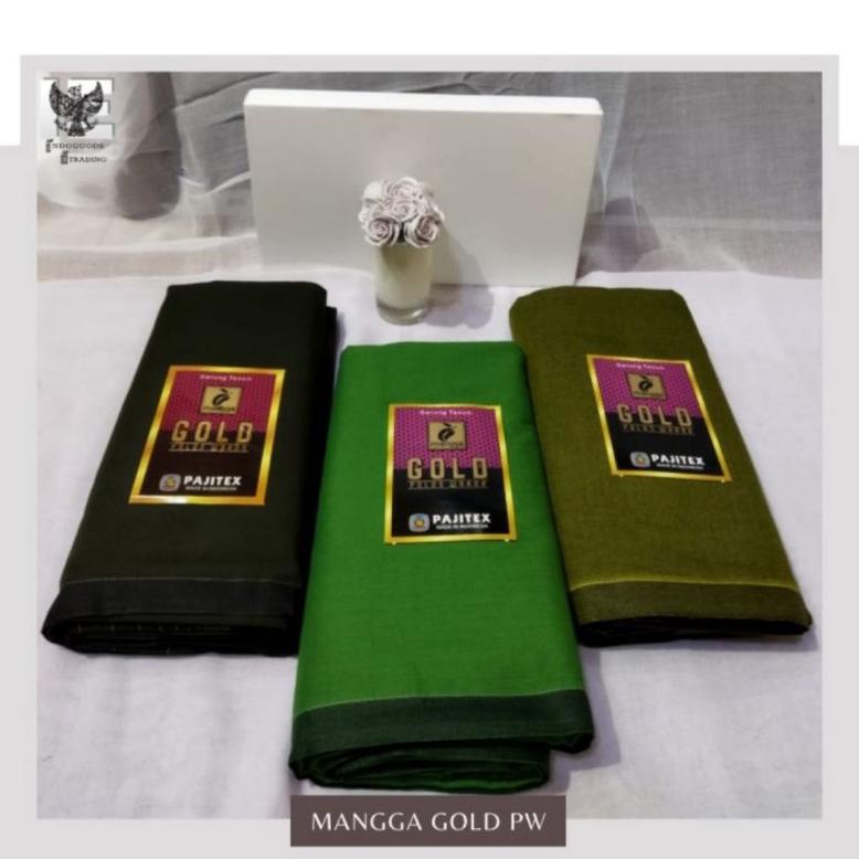 Jual Sarung Tenun Premium Dewasa Cap Mangga Gold Motif Polos Grosir ...