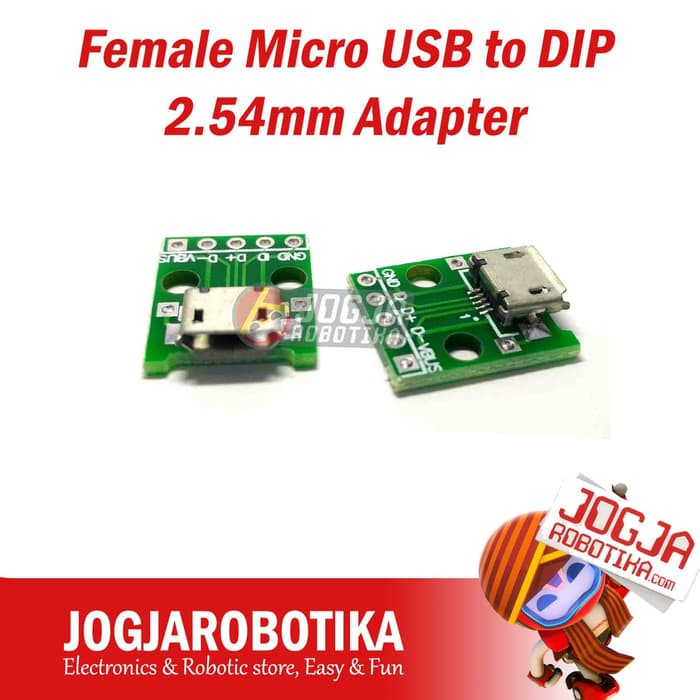 Jual Female Micro USB to DIP 2.54mm Adapter | Shopee Indonesia