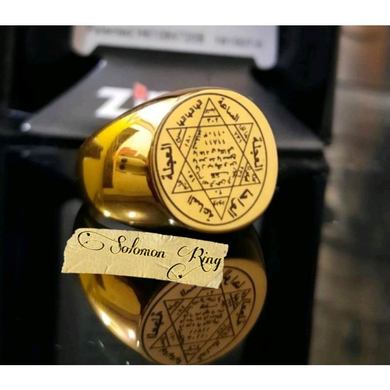 Jual golden ring Solomon seal cincin Sulaiman exclusive | Shopee Indonesia