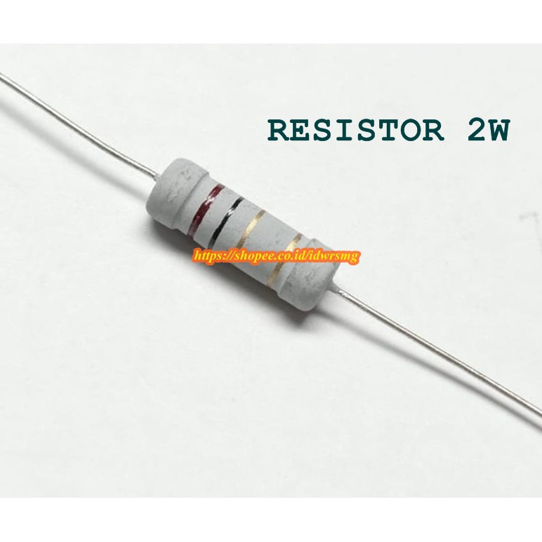 Jual R resistor 2w 2Watt 1R 1 Ohm 1 R 1ohm 2 watt toleransi 5% 1 r | Shopee Indonesia
