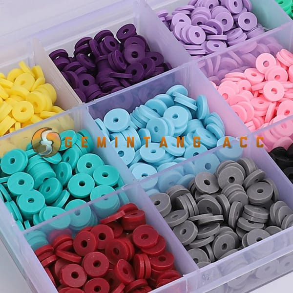 Jual (200-250 Pcs) Manik Mnik Bulat Bahan Polymer Clay Beads Untuk ...
