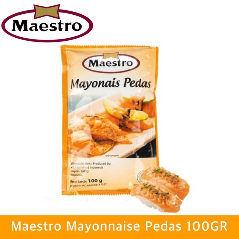 Jual Maestro Mayonais PEDAS 100gr - Mayonese Mentai (Sachet) | Shopee ...