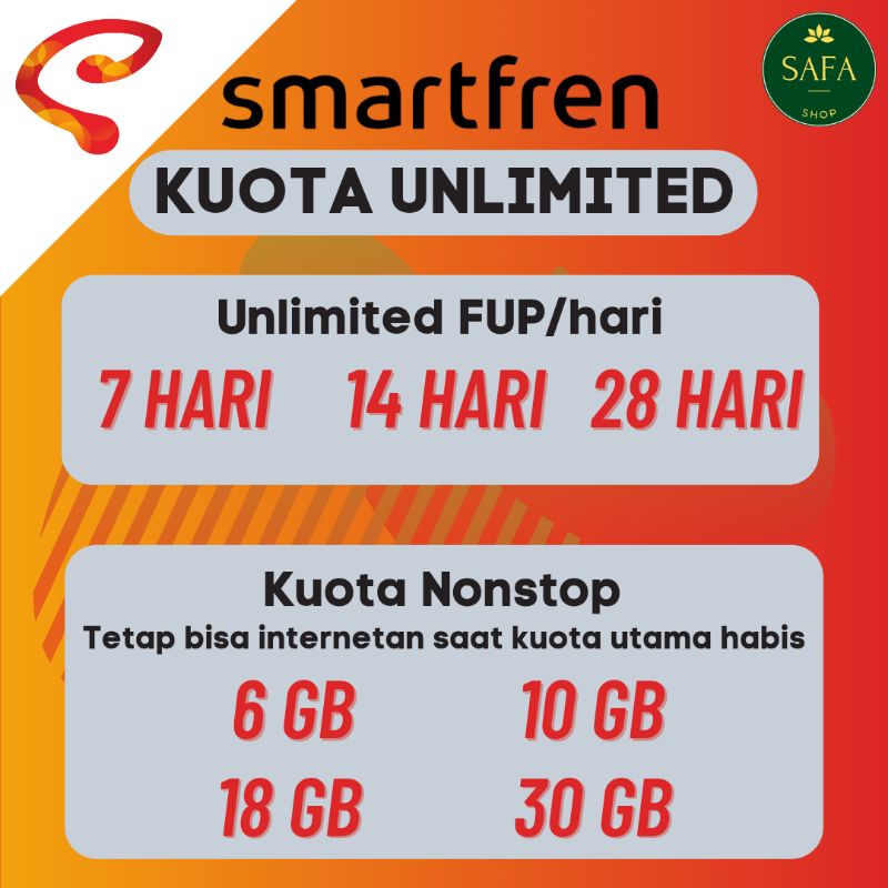 Jual Kuota Smartfren Unlimited 7 hari 14 hari 28 hari 1 bulan | Paket data Smarfren Nonstop ...