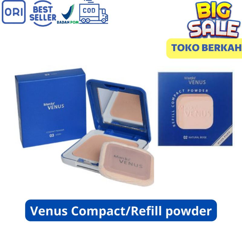 Jual Venus Compact Powder All Variant (Invisible,Natural,Ivory) ED 2028 ...