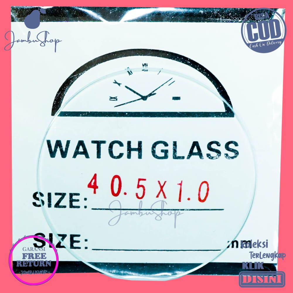 Jual Kaca Jam Kaca Bahan Watch Glass Murah PNC-405 Bulat Cembung 4,05 ...