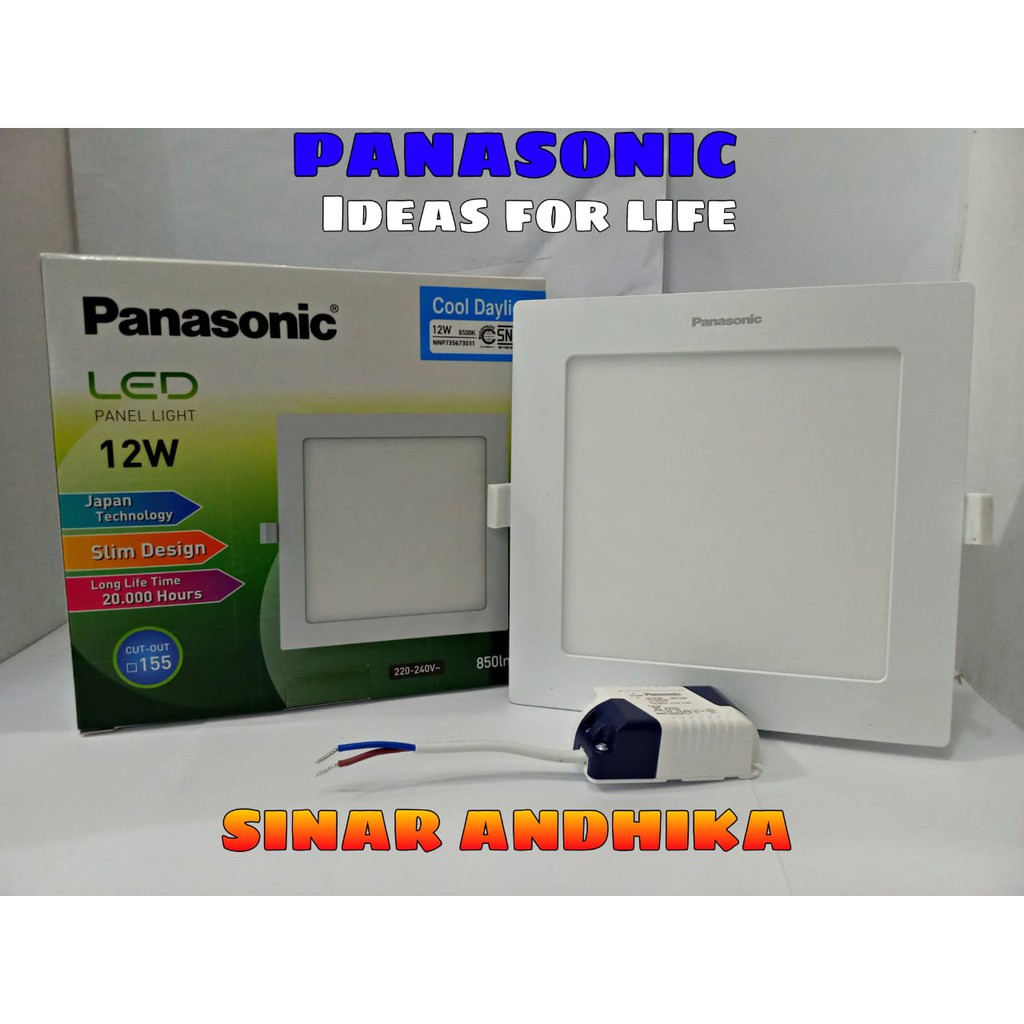 Jual Lampu Led Downlight Panasonic Slim Panel Kotak 12 Watt NNP 73567/ NNP 73557 | Shopee Indonesia