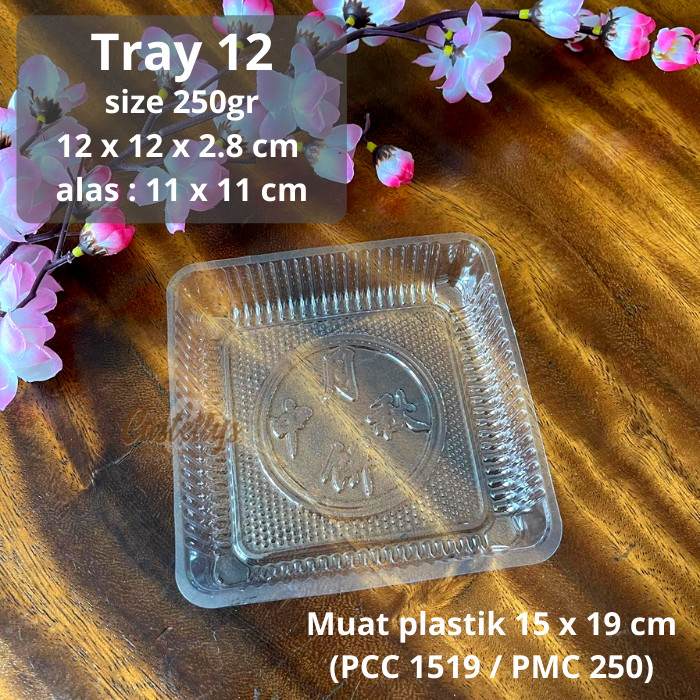 Jual Tray Mika Plastik 12 (isi -+25pcs) Mooncake 250gr Pia Kue Bolu ...