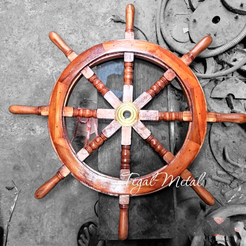 Jual SETIR KAPAL KEMUDI PERAHU 26 Inch (Kayu Jati) | Shopee Indonesia