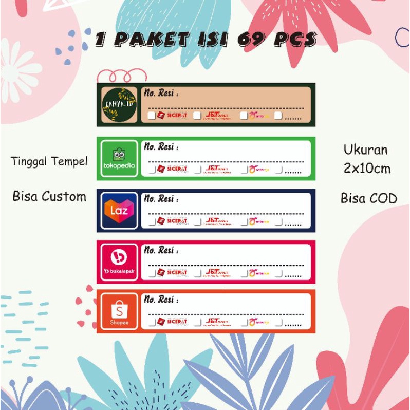 Jual STIKER PENGIRIMAN | CETAK STIKER RESI | STIKER RESI TINGGAL TEMPEL ...