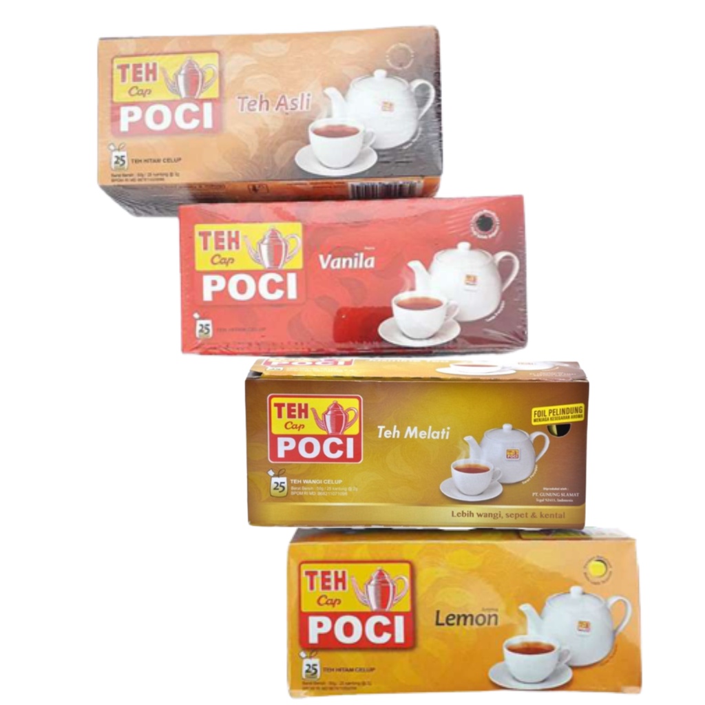 Jual TEH POCI ALL VARIAN ISI 25 KANTONG POCI LEMON POCI VANILA POCI ...