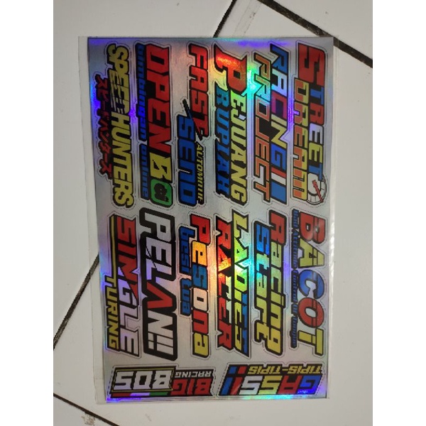 Jual Sticker Sponsor , Sticker Helm , Stiker Visor Helmet / Stiker Kata ...