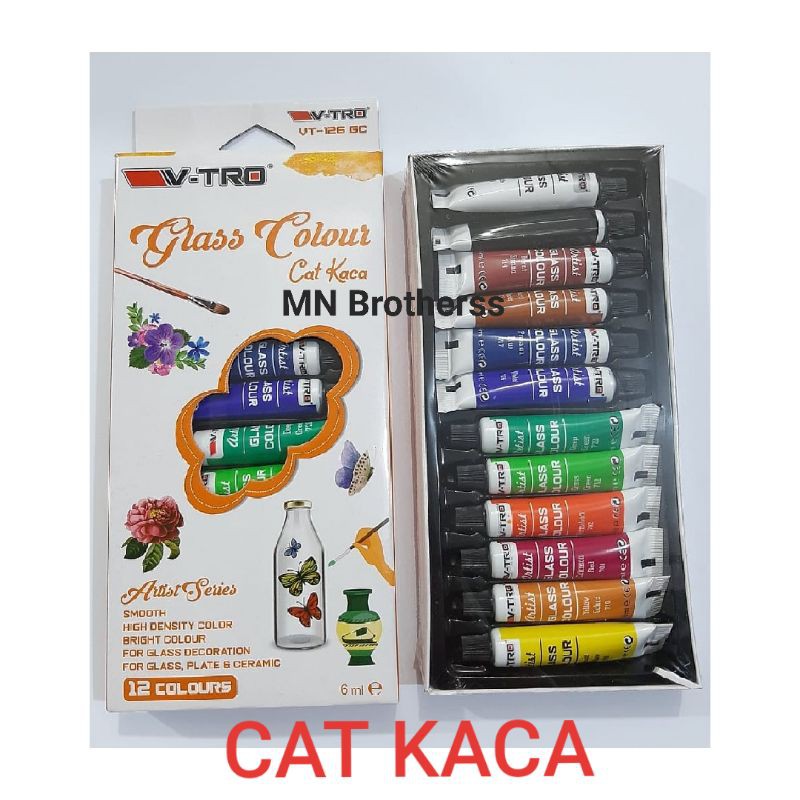 Jual Cat Kaca V-TRO 12 Warna / Glass Colour Artist Series 6ml | Shopee ...