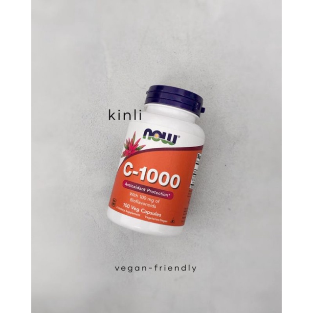 Jual NOW vitamin c 1000 mg bioflavonoids 100mg 100 tablets antioxidant ...