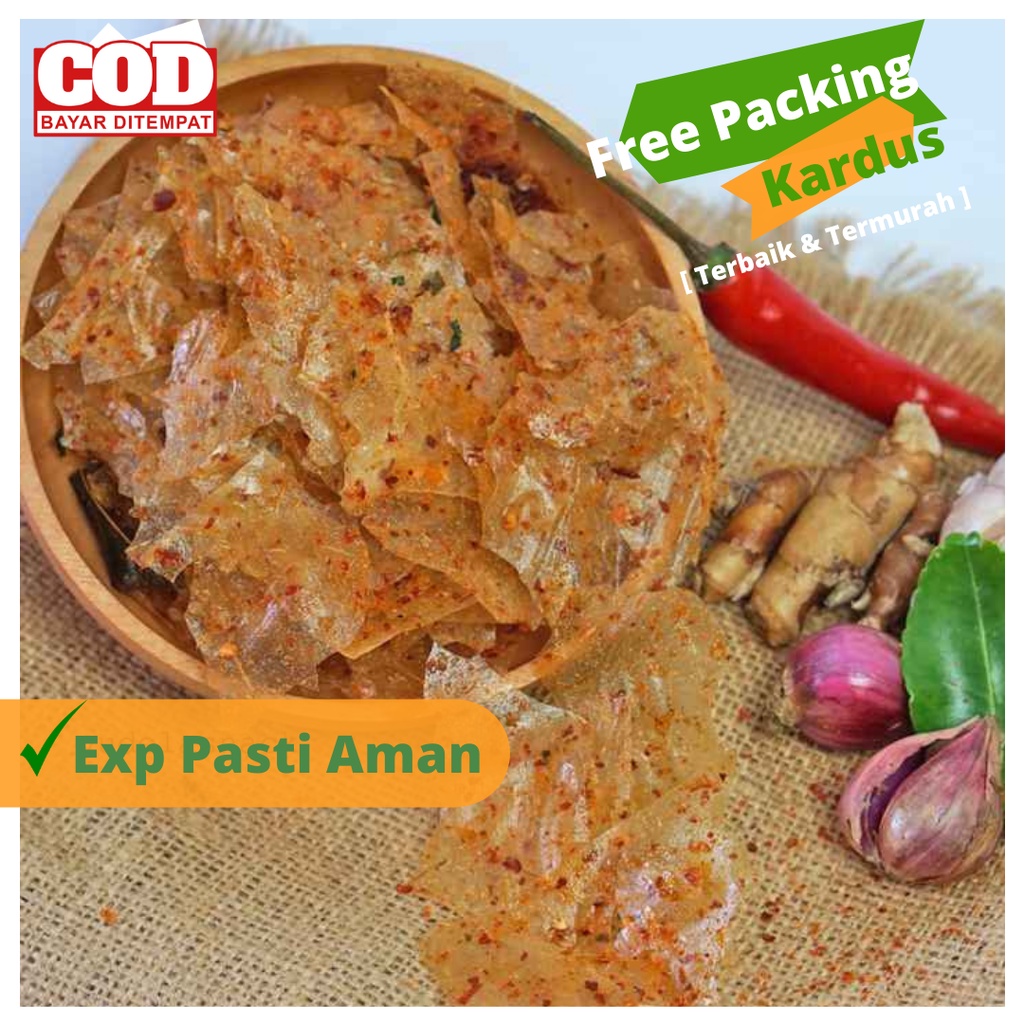 Jual KERIPIK KACA PEDAS 125 gr jajanan kekinian snack kiloan enak ...