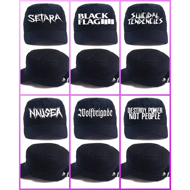 Jual topi komando,topi pria,topi komando band punk,cod topi komando ...