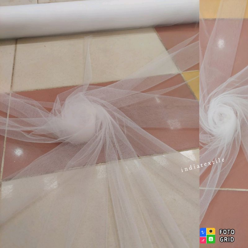Jual Kain Tille Polos Soft tulle /Tile polos halus dan lembut /Bahan ...