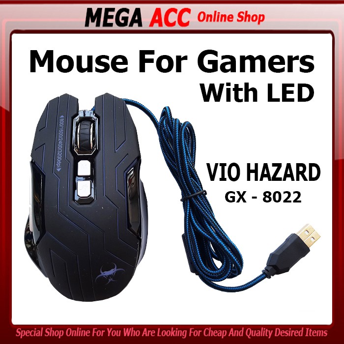 Jual Mouse For Gamers Vio Hazard GX 8022 - Professional Gaming Mouse ...