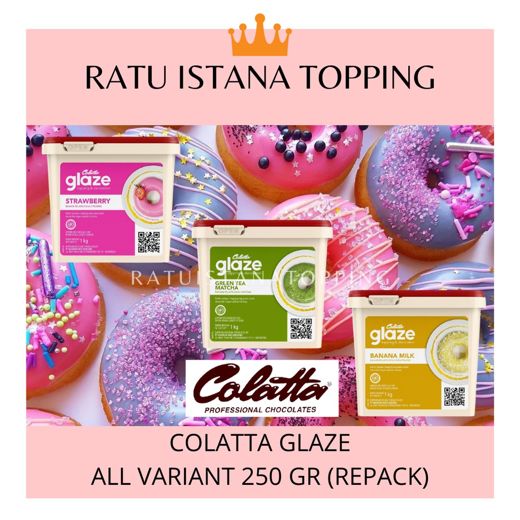 Jual DIP GLAZE COLATTA 250 GR-TOPPING DONAT-TOPING PISANG COKLAT NUGGET ...
