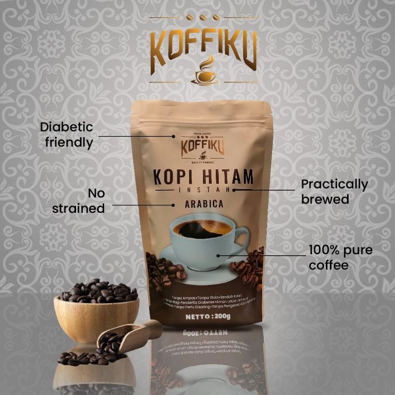 Jual [Kemasan Ekonomis 50 gram] Spray Dried Instant Coffee/ Kopi Hitam ...