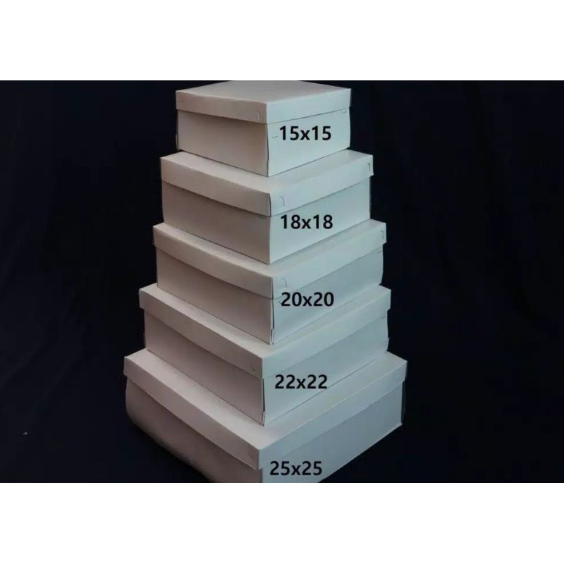 Jual Box atau kotak nasi putih polos ukuran 20 x 20 | Shopee Indonesia