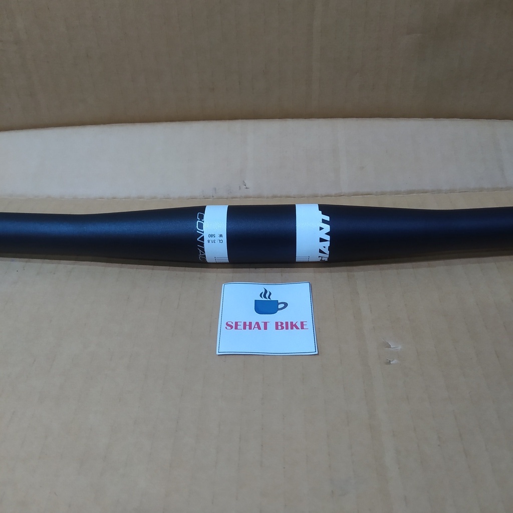 Jual Stang sepeda MTB giant contact flat 580mm black white stang alloy ...