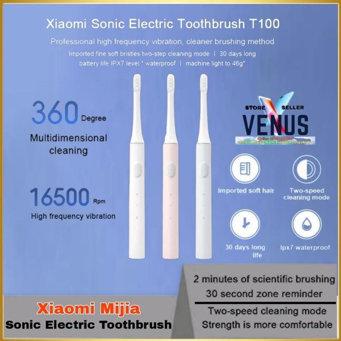 Jual XIAOMI Mijia Sonic Electric Toothbrush T100 - Sikat Gigi Otomatis | Shopee Indonesia