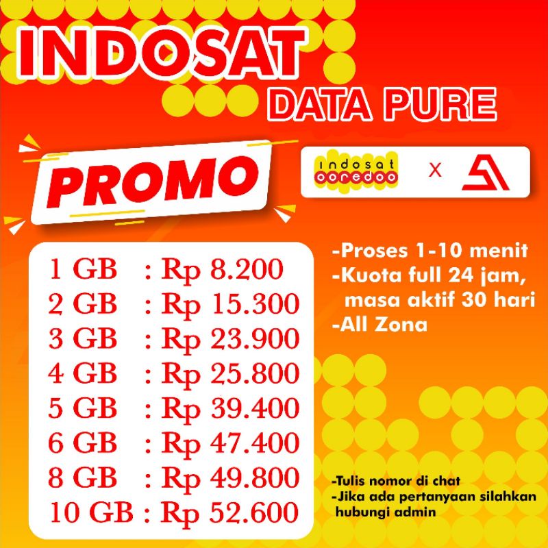 Jual PAKET DATA PURE INDOSAT OOREDOO / IM3 PROMO | FULL 24 JAM | 30 ...