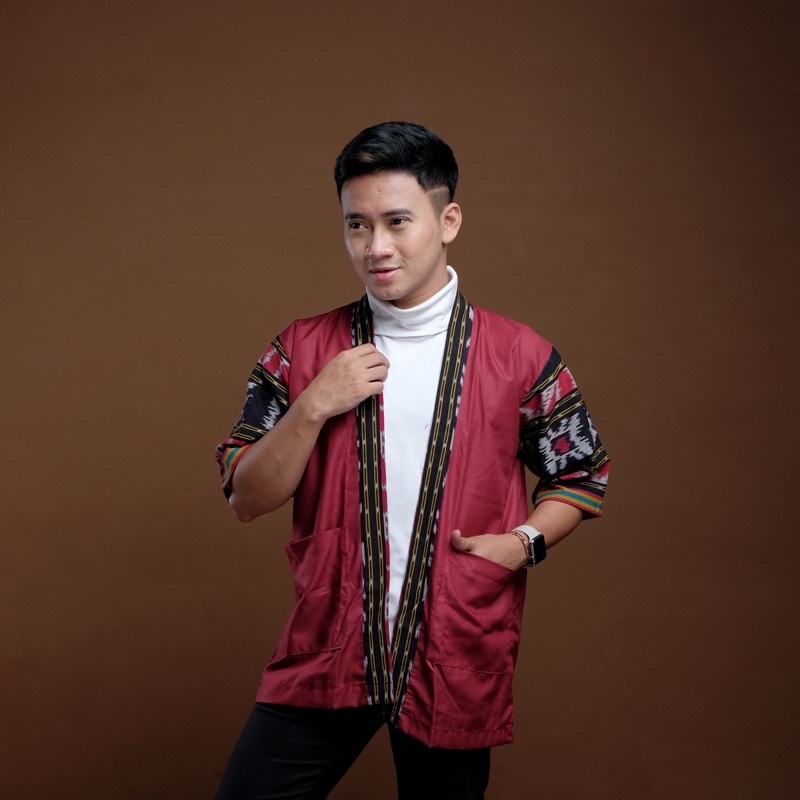 Jual KEISHAN.ID- KIMONO TENUN unisex outer jazz blazer cardigan vest ...