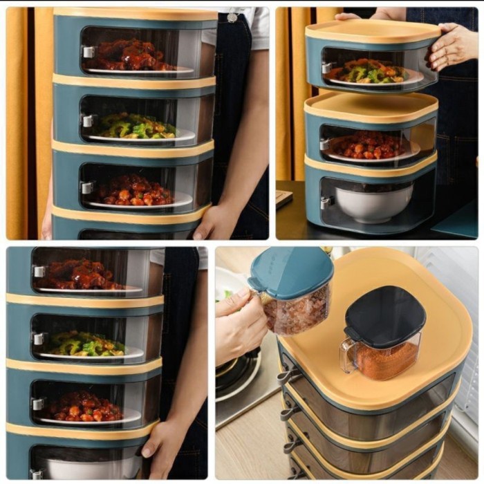 Jual britta tempat penyimpanan makanan 4 susun new food storage tempat ...